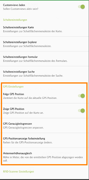 MovE - Verwendung von GPS-Funktionen