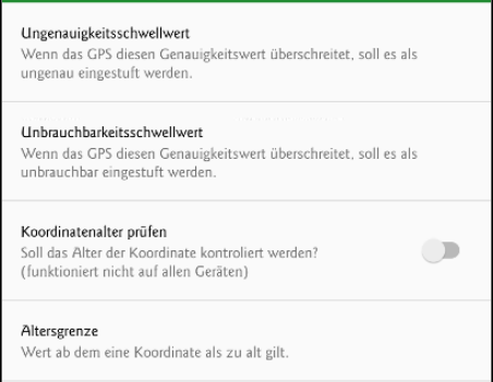MovE - Verwendung von GPS-Funktionen