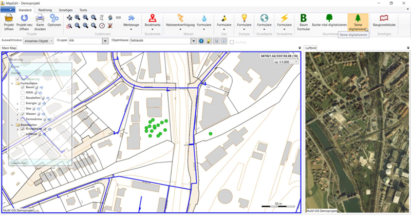 MuM MapEdit - Button zum Digitalisieren