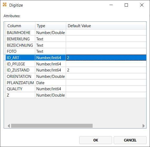 MuM MapEdit - Button zum Digitalisieren
