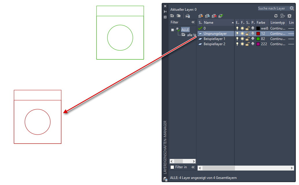 AutoCAD - Auf Layer kopieren